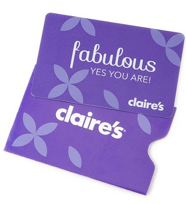 Claires e gift card store