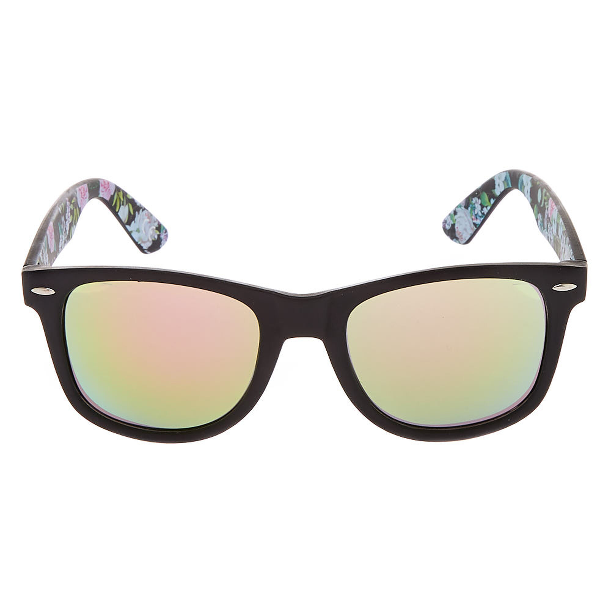 Floral Retro Sunglasses Black Claires