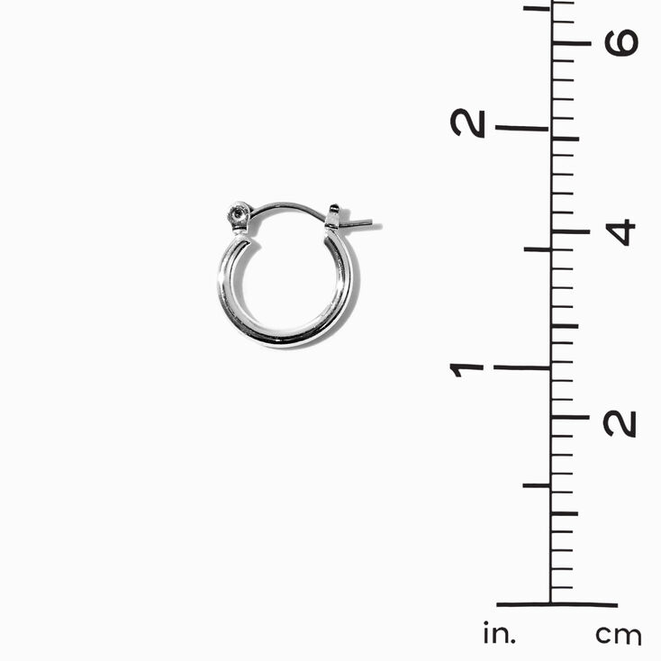 Silver-tone Graduated Hinge Hoop Earrings - 3 Pack | Claire's