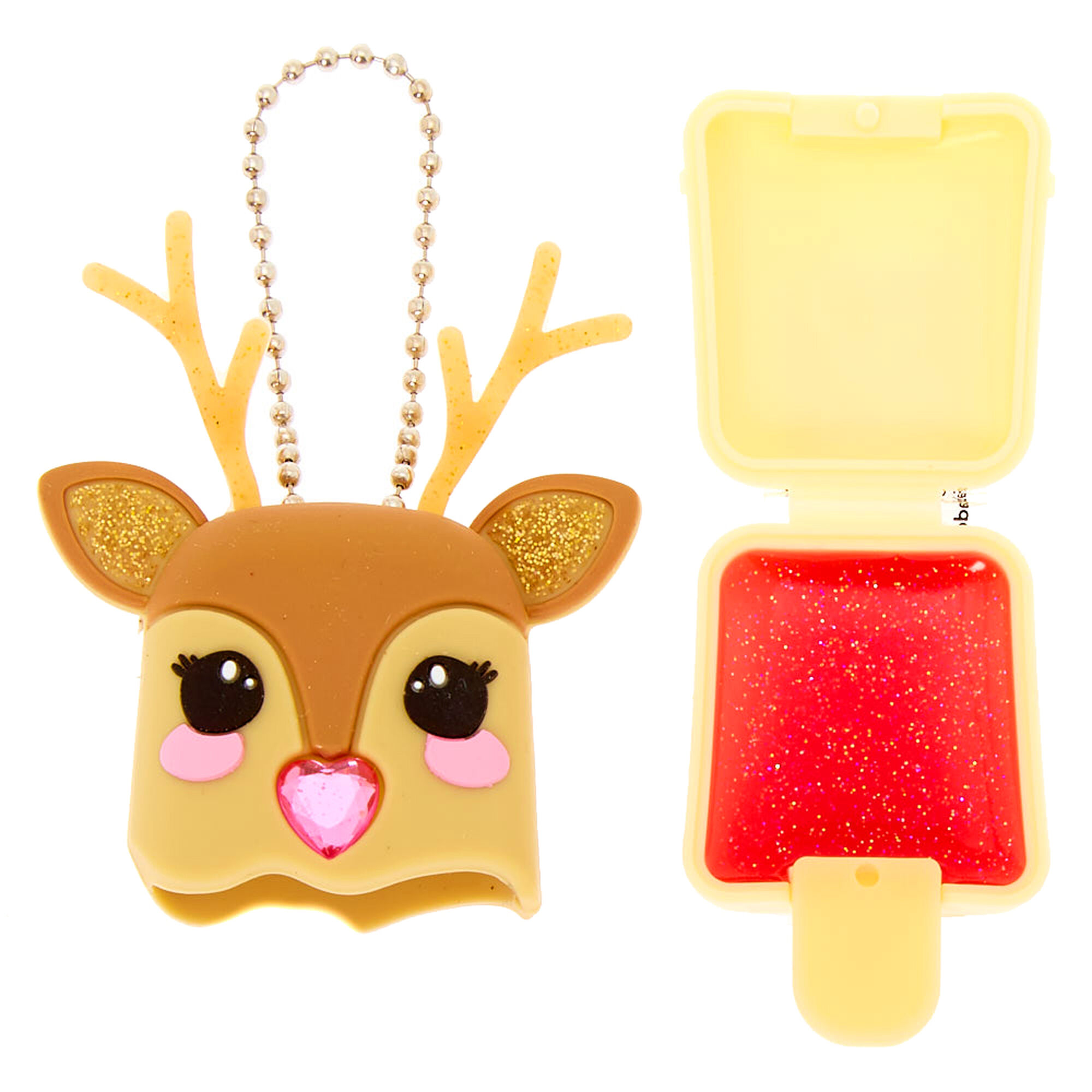 Pucker Pops Reindeer Lip Gloss Wild Cherry Claires