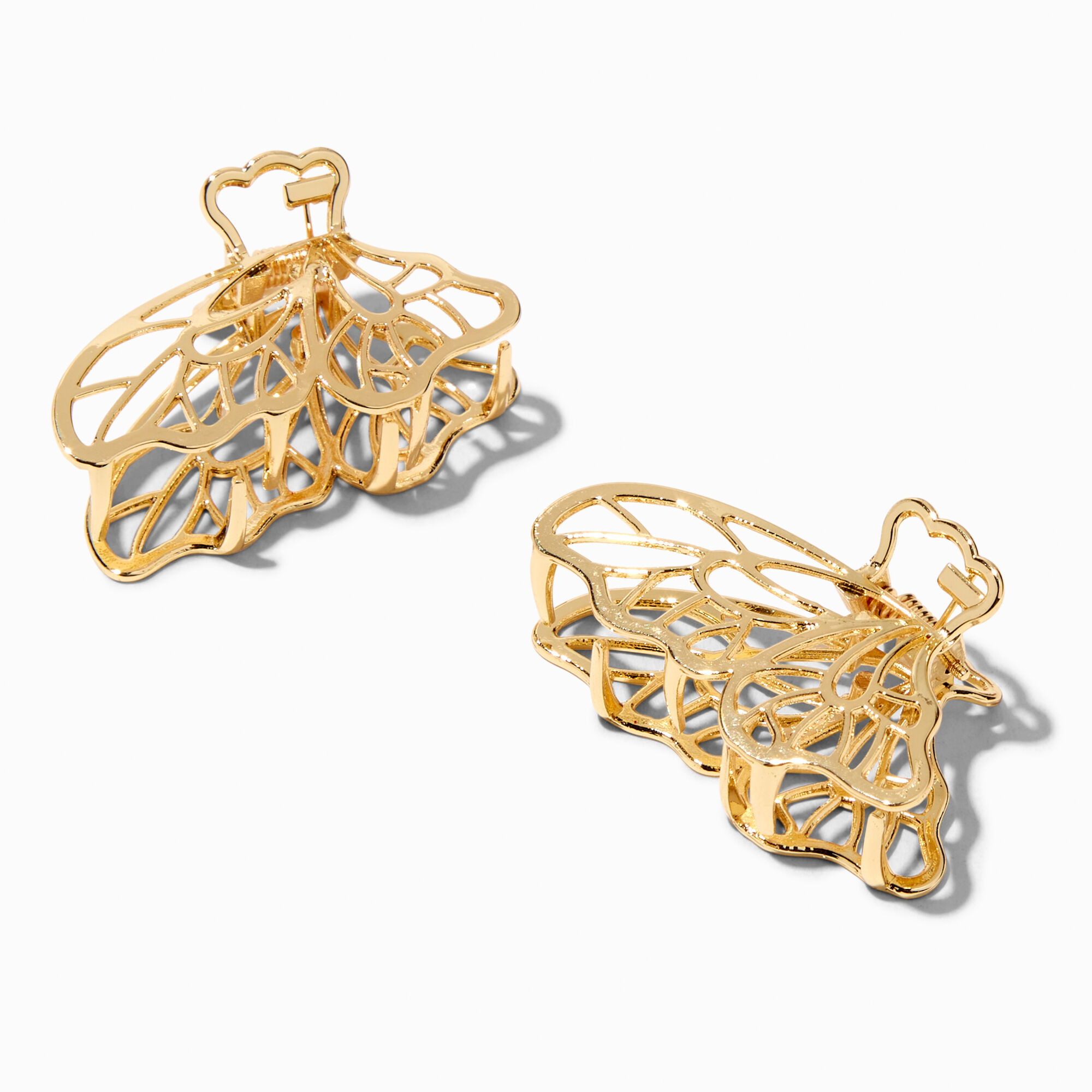 Gold Filigree Butterfly Hair Claws 2 Pack Claire s