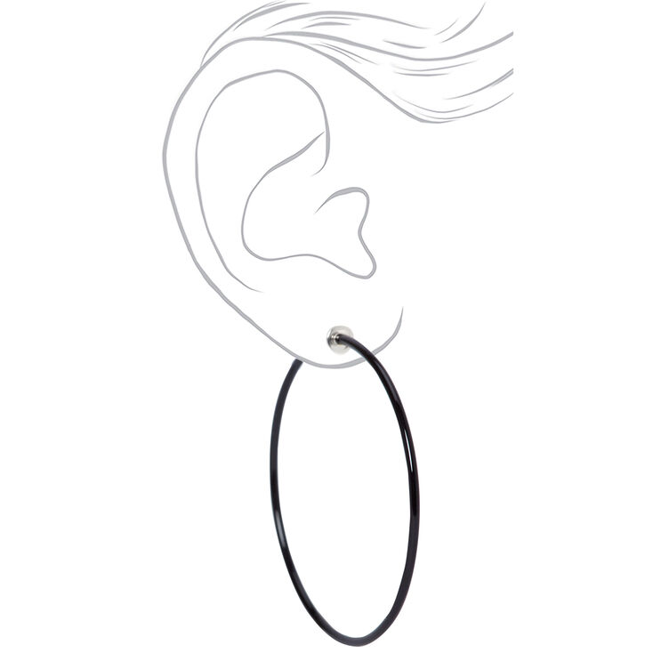 Mixed Metal Graduated Textured Clip On Hoop Earrings - 3 Pack | Claire's US