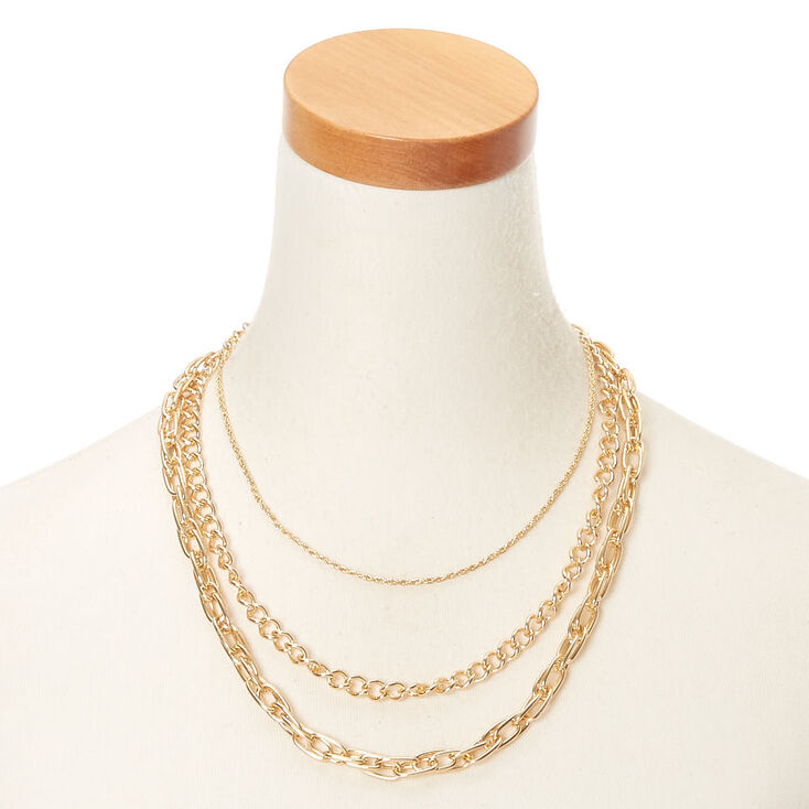 Gold Chain Multi Strand Necklace Claires Us