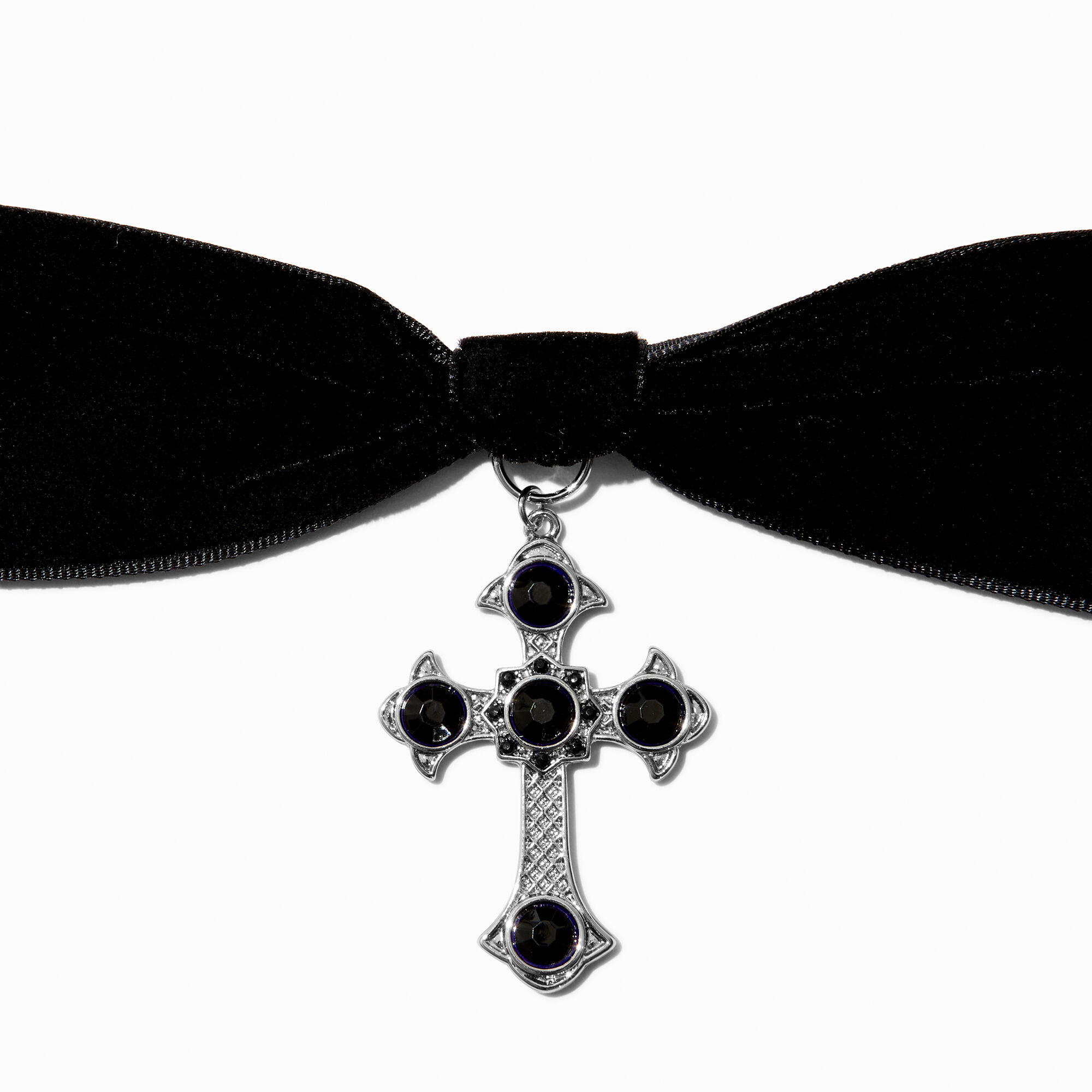 Black choker cross necklace store