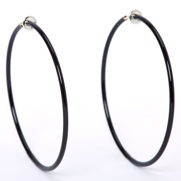 Mixed Metal Graduated Textured Clip On Hoop Earrings - 3 Pack | Claire's US