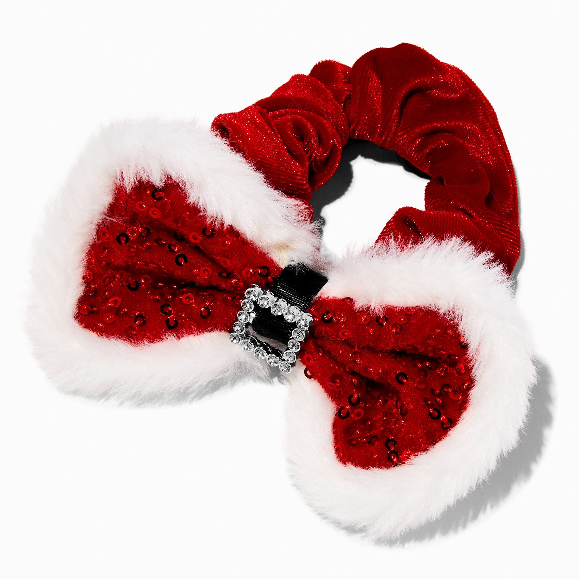 Santa Claus Bow Hair Scrunchie Claire s US